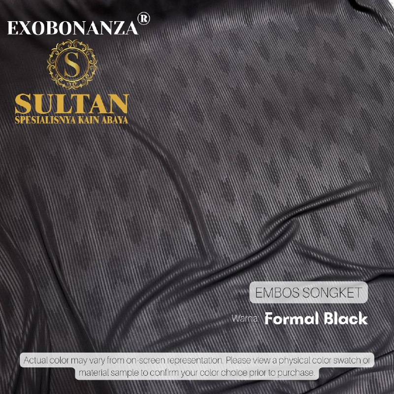 Jual 50CM EMBOS SONGKET EXO BONANZA FORMAL BLACK KAIN SULTAN (BAHAN ...