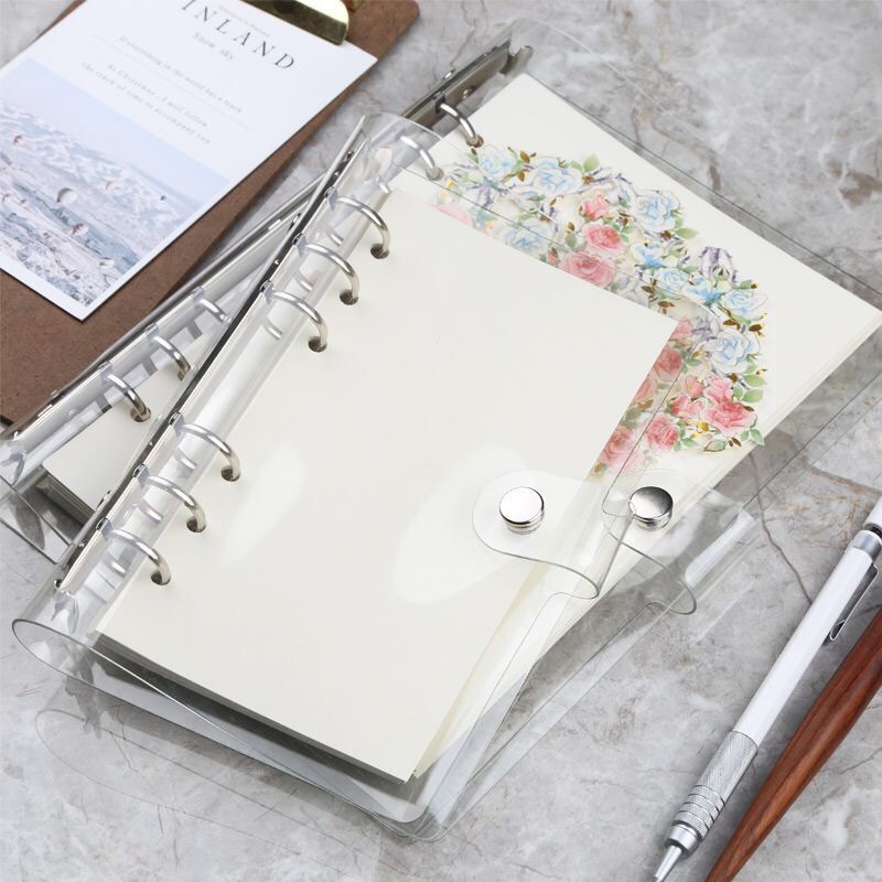 Jual PANMOMO Clear Cover Binder 6 Ring A5 / Transparent Soft Cover Book ...