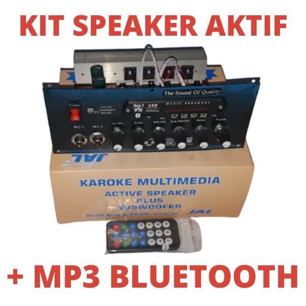 Jual KIT SPEAKER AKTIF + MP3 BLUETOOTH PLUS MIC ECHO SUBWOOFER AKTIP ...