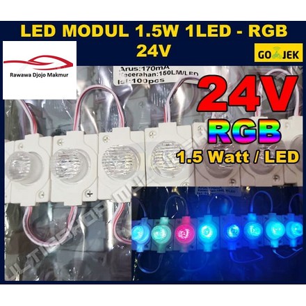 Jual Modul 1.5W 24V RGB Modul Led 1 Mata 24 Volt RGB 100 Pcs | Shopee ...