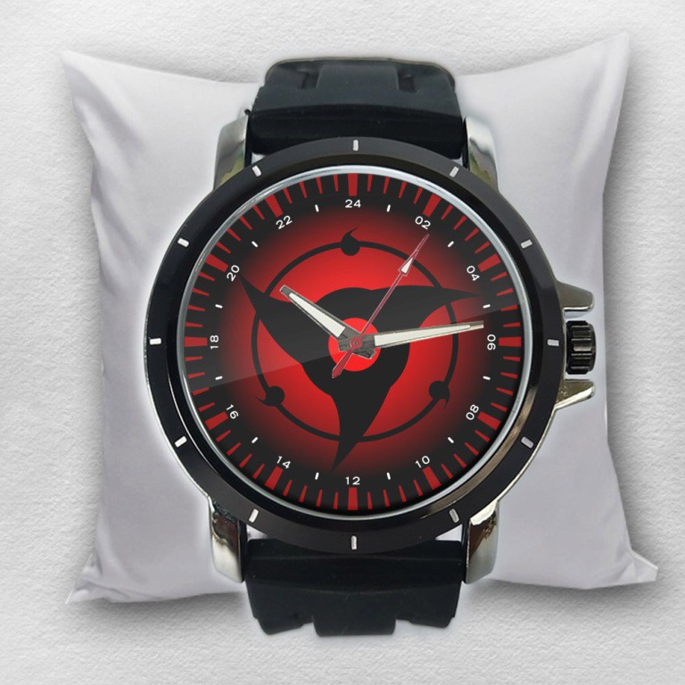 Jual Sharingan Symbol Naruto Jam Tangan Pria Rubber Custom | Shopee ...