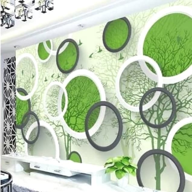 Jual Wallpaper HIJAU POLKADOT - Wall Sticker Dinding 10M x 45CM | Shopee Indonesia