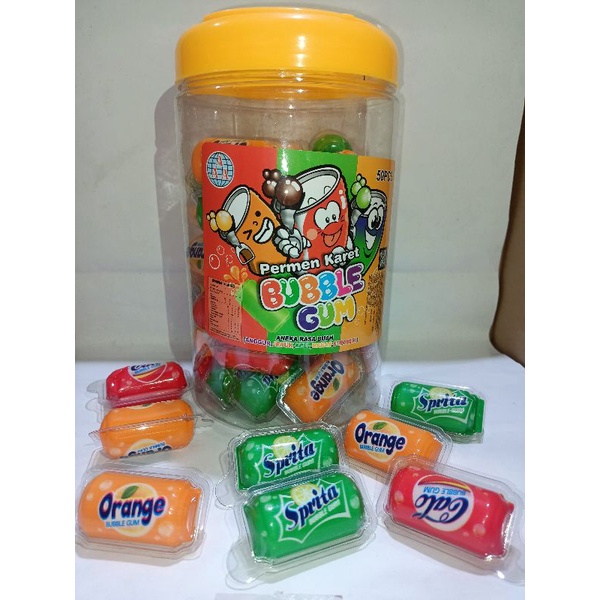 Jual BUBBLE GUM SPRITE COLA MINUMAN SODA 50pcs | Shopee Indonesia