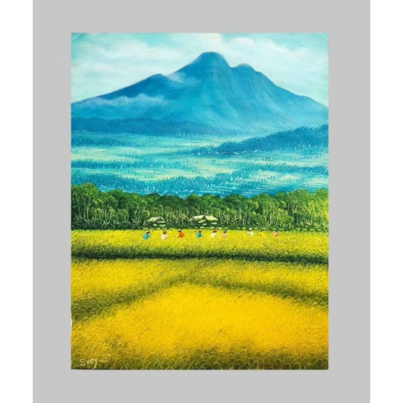 Jual Lukisan Pemandangan Pesawahan | Shopee Indonesia