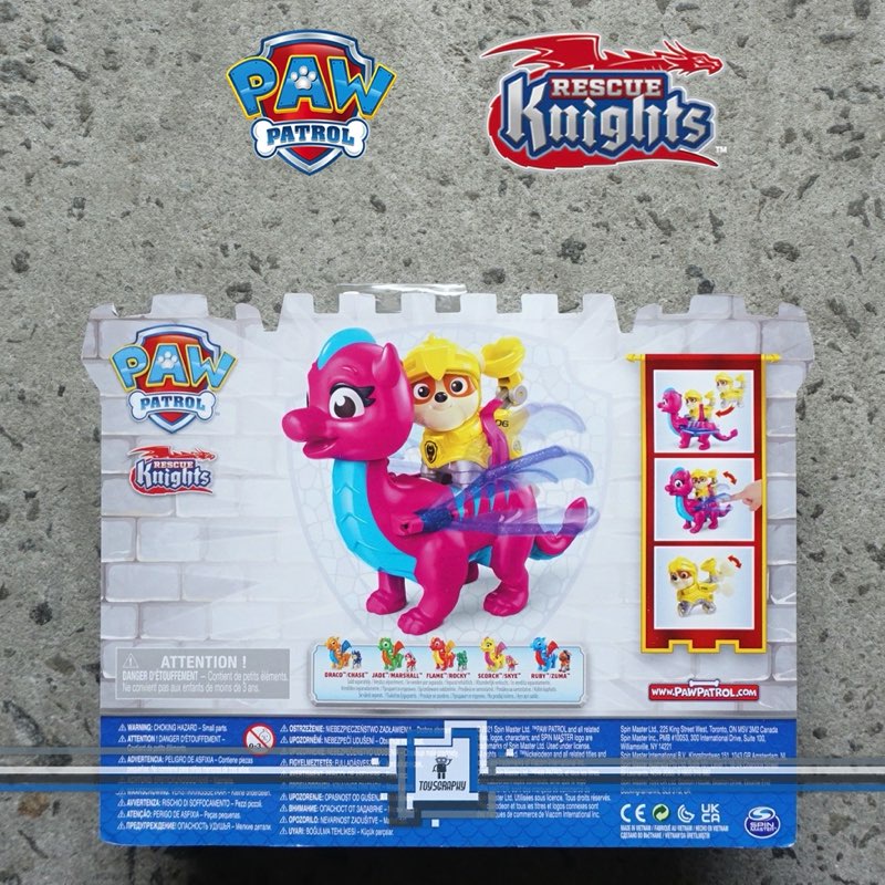 Jual Paw Patrol Rescue Knights Rubble And Dragon Blizzie Figure Knight ...