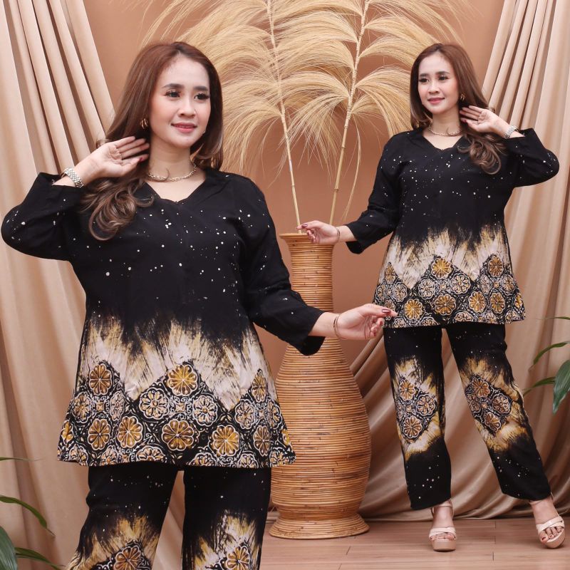 Jual Setelan Batik Cap Busui // Setelan cap wanita Rayon Mosifa set ...