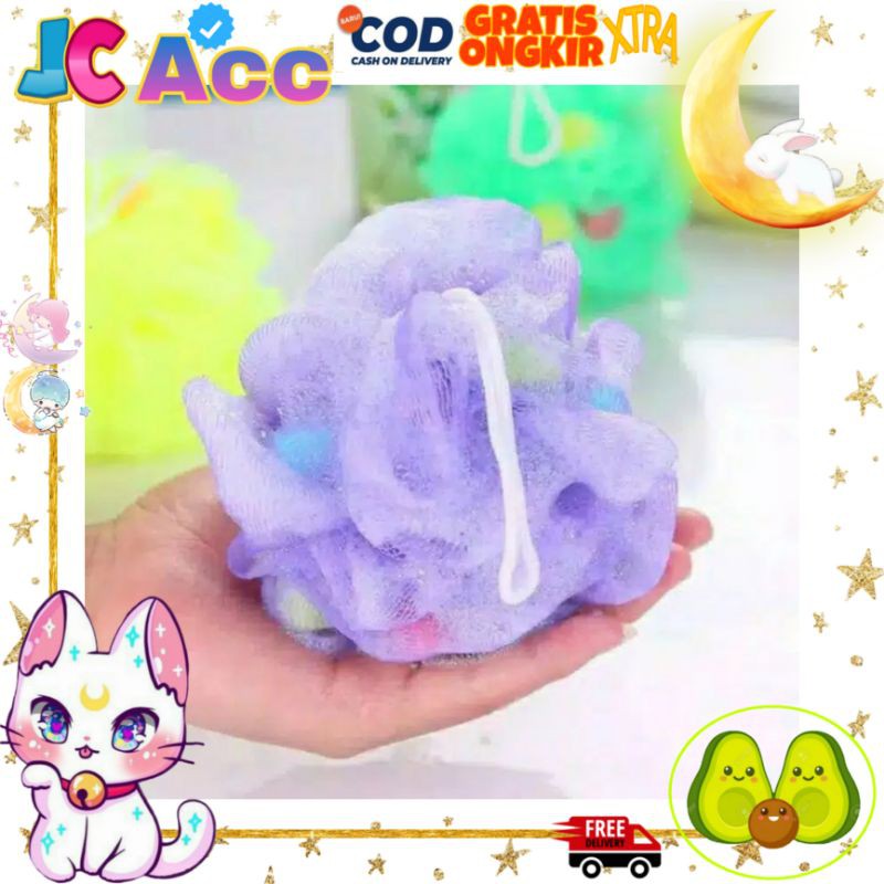Jual JC ACC SPONGE MANDI POMPOM Bath Sponge / Spons Mandi / Spon Bola / Mandi / Bola Busa ...