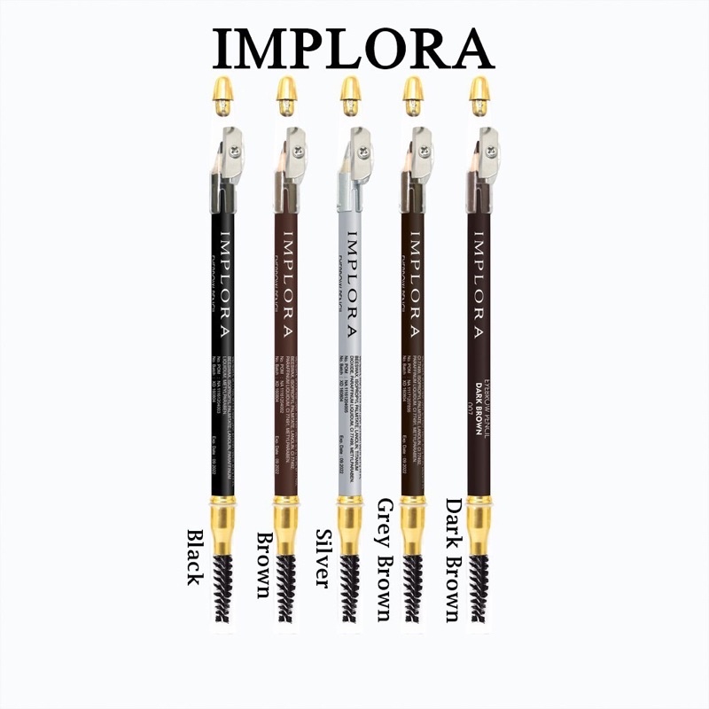 Jual IMPLORA Eye Brow Pencil 2 IN 1 | Pensil alis implora 100% ORIGINAL ...