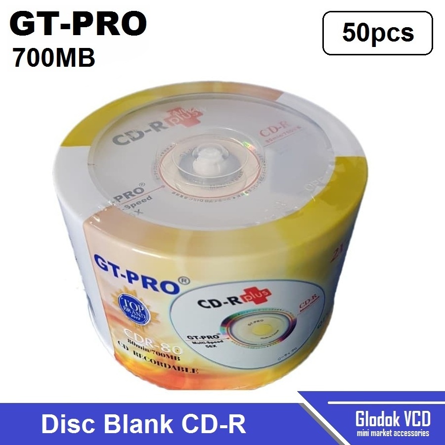 Jual GT-Pro CD-R Plus 56x CD Kosong Disc Blank isi 50pcs | Shopee Indonesia