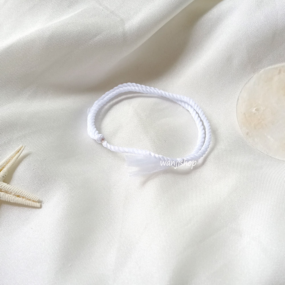 Jual GELANG BENANG PELINTIR RUMBAI Polos Simple Knot Rumbai Tridatu ...