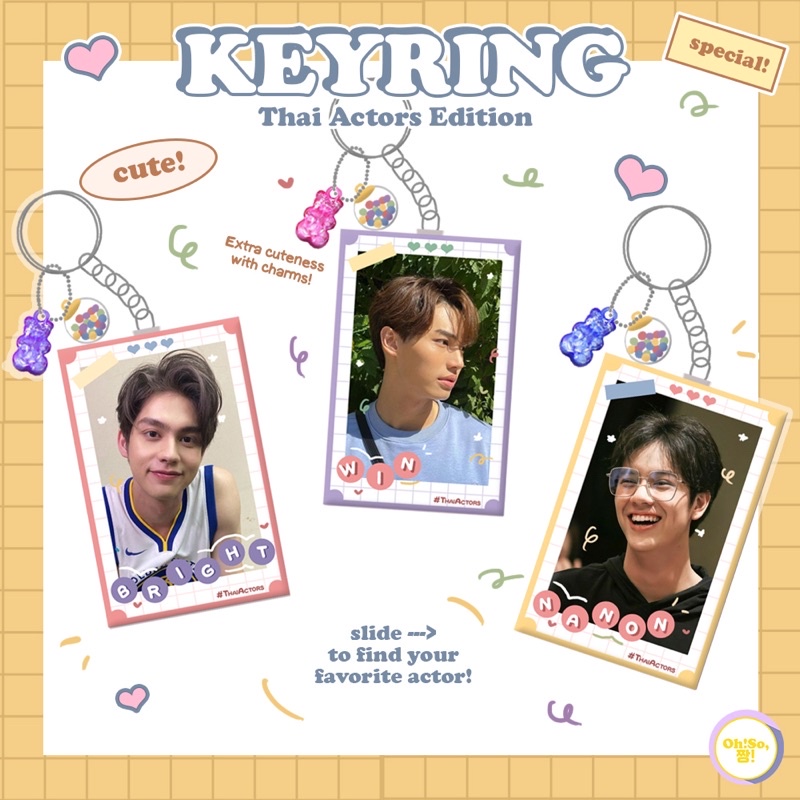 Jual THAILAND ACTOR KEYRING VOL.2 KEYCHAIN GANTUNGAN KUNCI BRIGHT ...