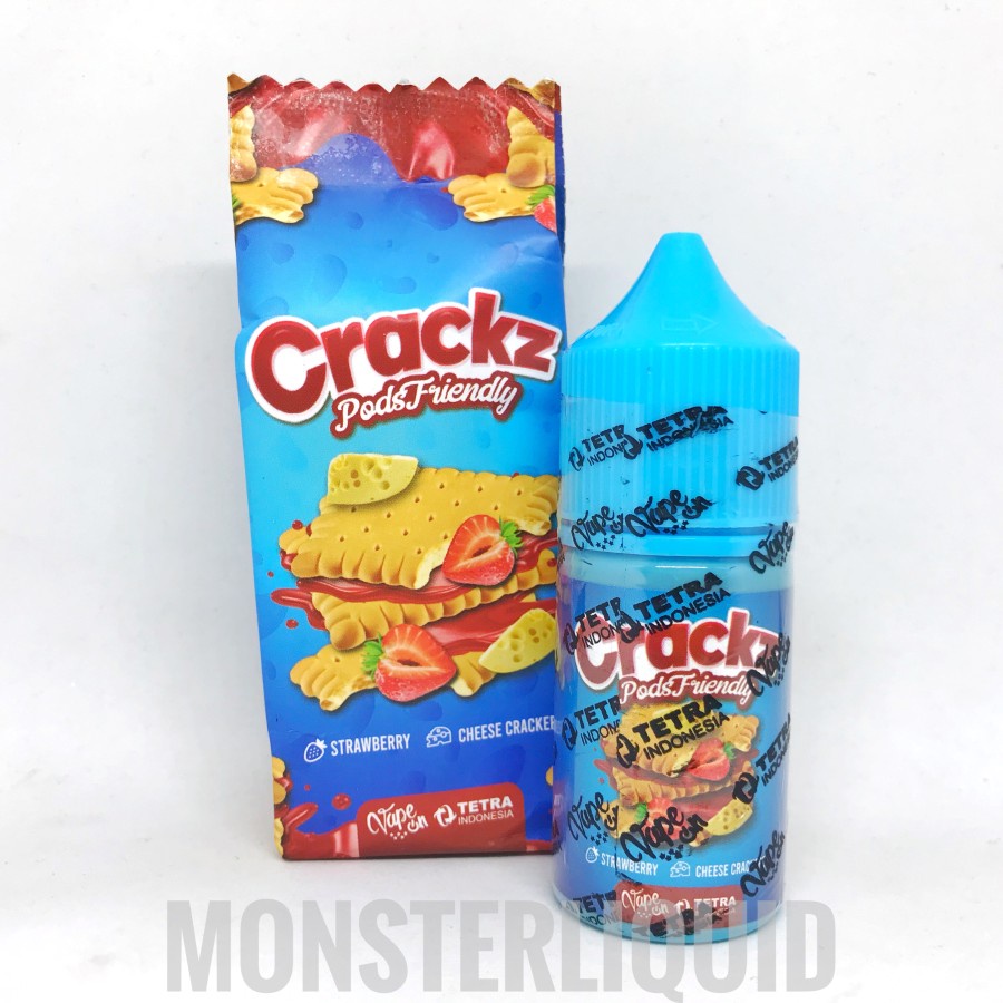 Jual PODS CRACKZ V1 STRAWBERRY CHEESE CRAKERZ 12MG 30ML | Shopee Indonesia