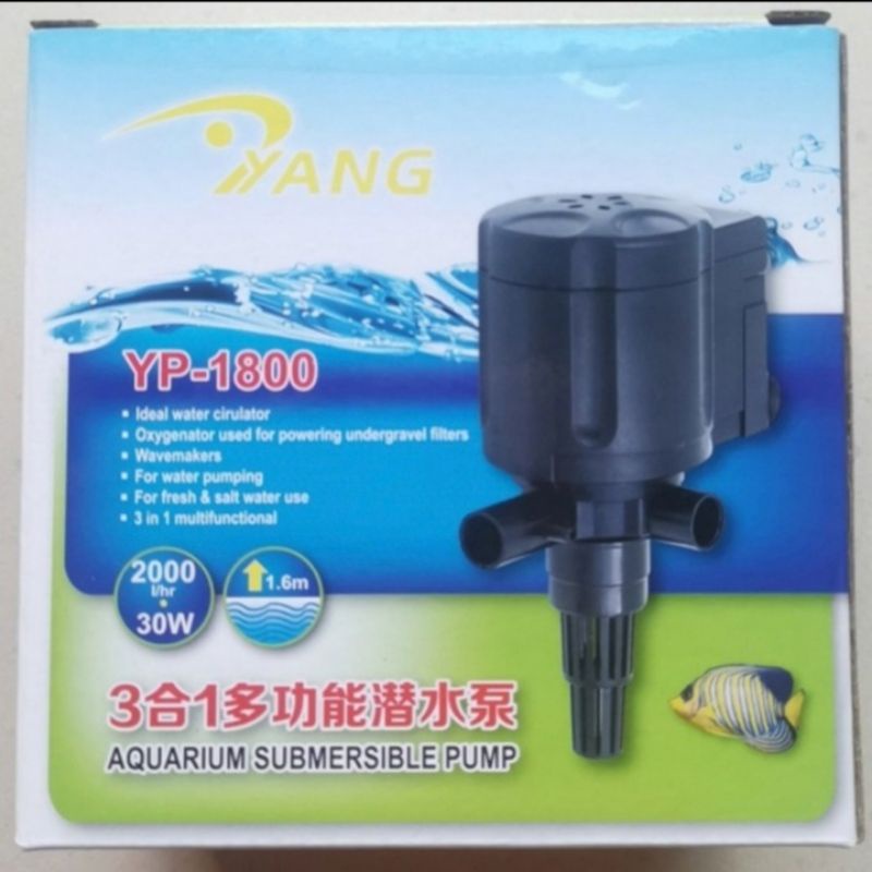 Jual water pump YANG YP-1800 / pompa air aquarium / hidroponik pump ...
