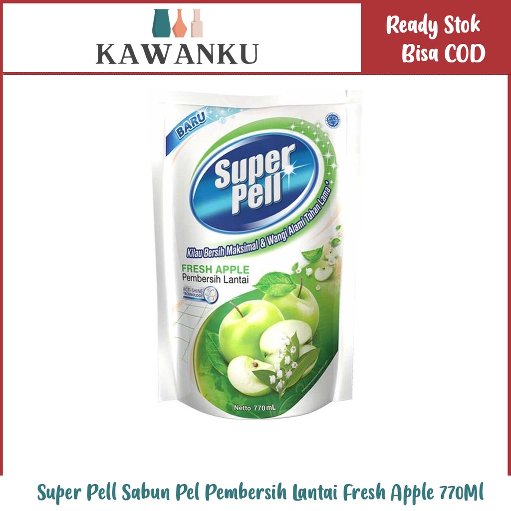 Jual Super Pell Sabun Pel Pembersih Lantai Fresh Apple 770Ml | Shopee ...