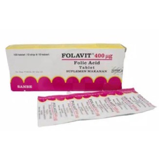 Jual Folavit 400 mcg Strip / Asam Folat / Folic Acid / Suplemen Ibu ...