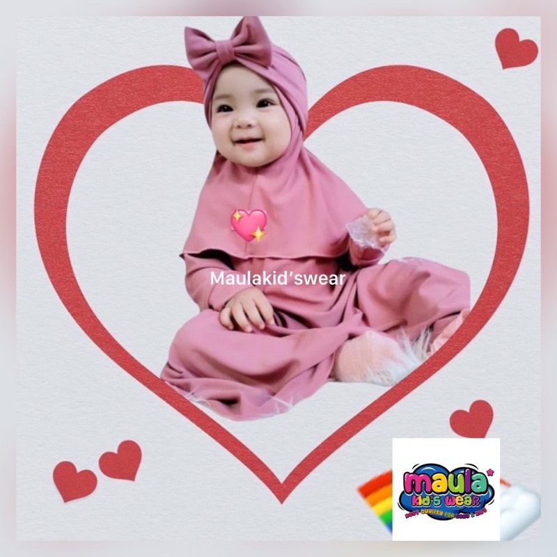 Jual Gamis Bayi Hijab Syari Unik Free Turban Anak Lucu Balita Polos ...