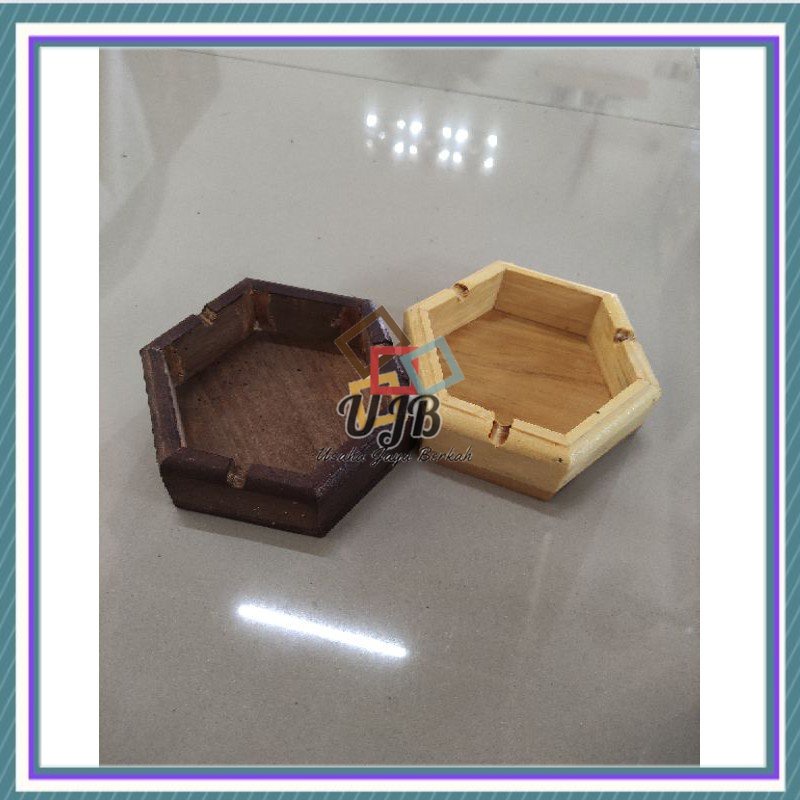 Jual WOODEN ASHTRAY ASBAK KAYU HEXAGON ASHTRAY WOOD ASBAK ROKOK KAYU ...