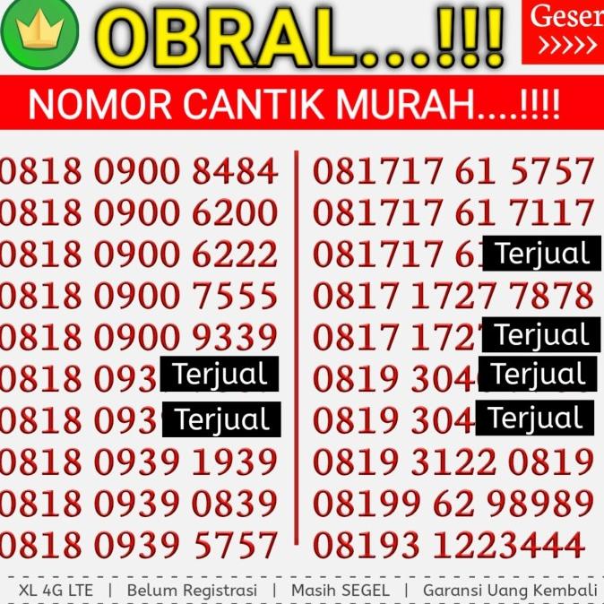Jual PERDANA NOMOR CANTIK XL 4G LANGKA MURAH ABAB AABB 0818 NO | Shopee Indonesia
