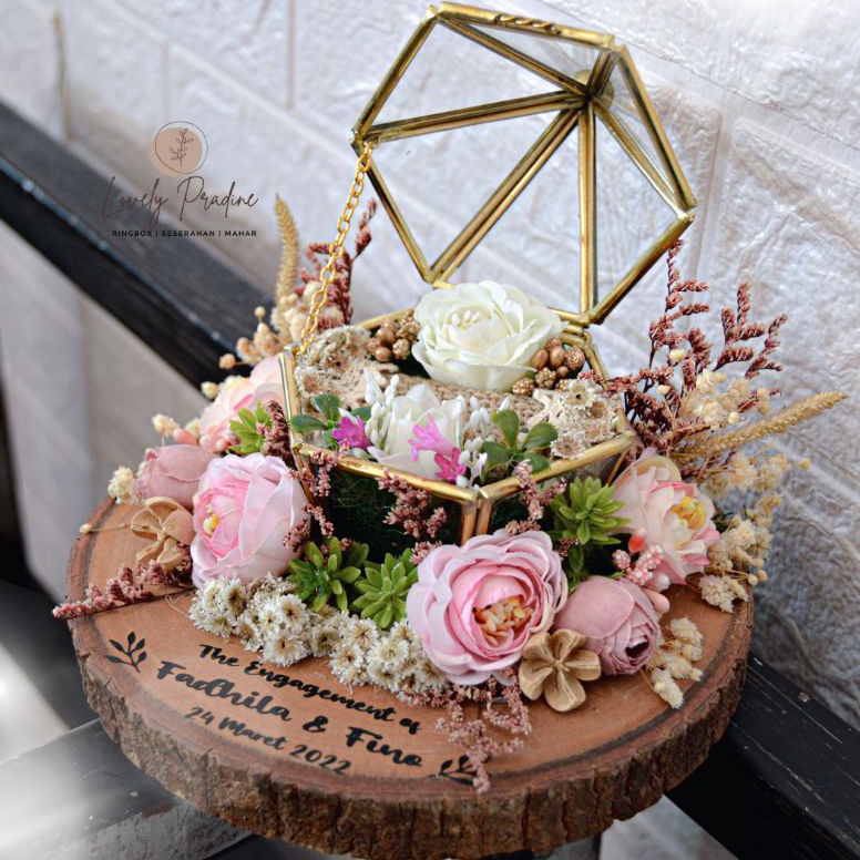 Jual Ring box Terarium Segi Enam Mini / Kotak Cincin Tunangan Lamaran ...