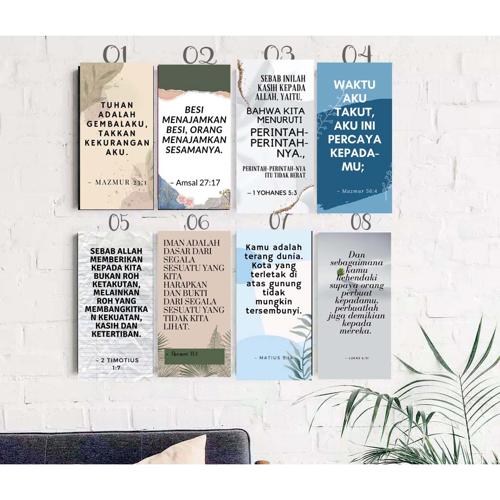 Jual 098/10x20cm/Hiasandinding/ayat/walldekor/katolik/protestan/rohani ...