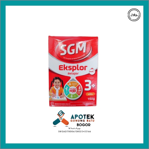 Jual SGM EKSPLOR BELAJAR 3 PLUS 150 GR - RASA MADU 150 GR | Shopee ...