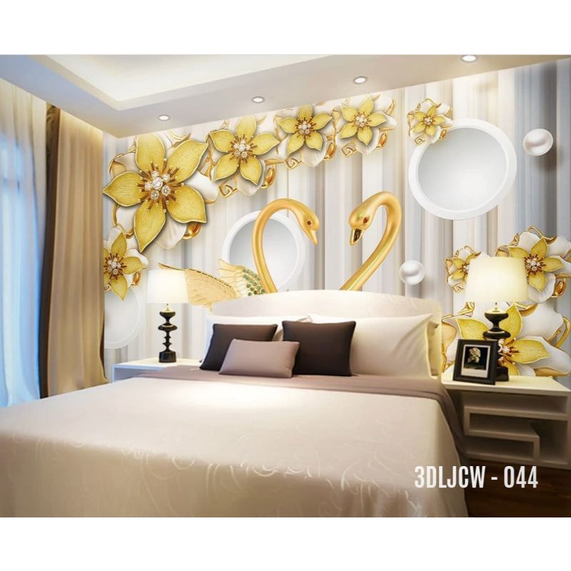 Jual wallpaper gold dan maroon bunga | Shopee Indonesia