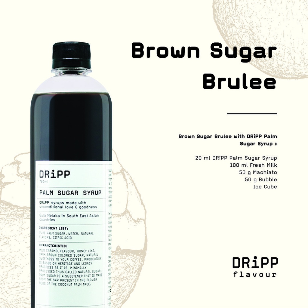 Jual DRiPP Palm Sugar Flavour Syrup 760 ML - Sirup Minuman Rasa Gula ...