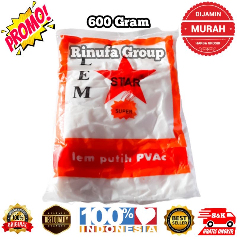 Jual LEM KAYU STAR LEM LAYANGAN KERTAS LEM STAR 600 GRAM | Shopee Indonesia