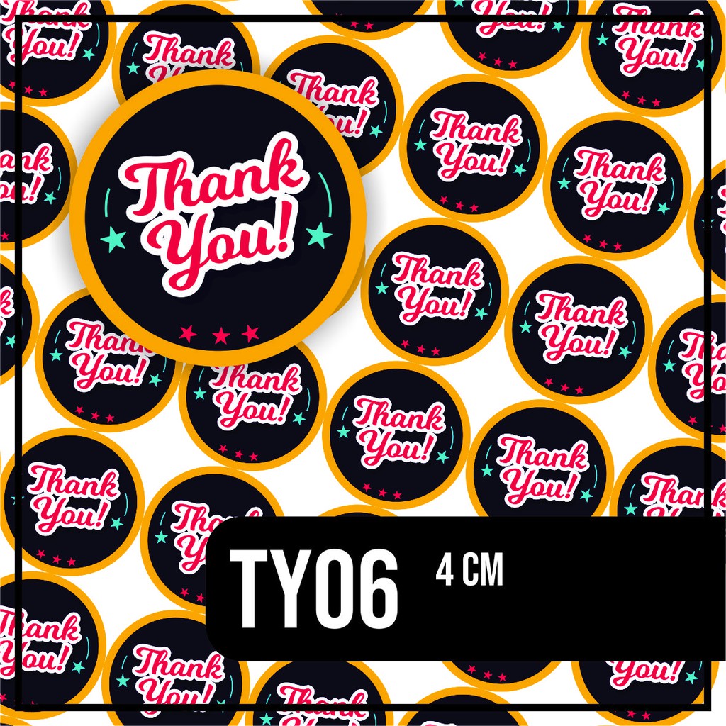 Jual STICKER LABEL TERIMA KASIH / THANK YOU #2 | Shopee Indonesia