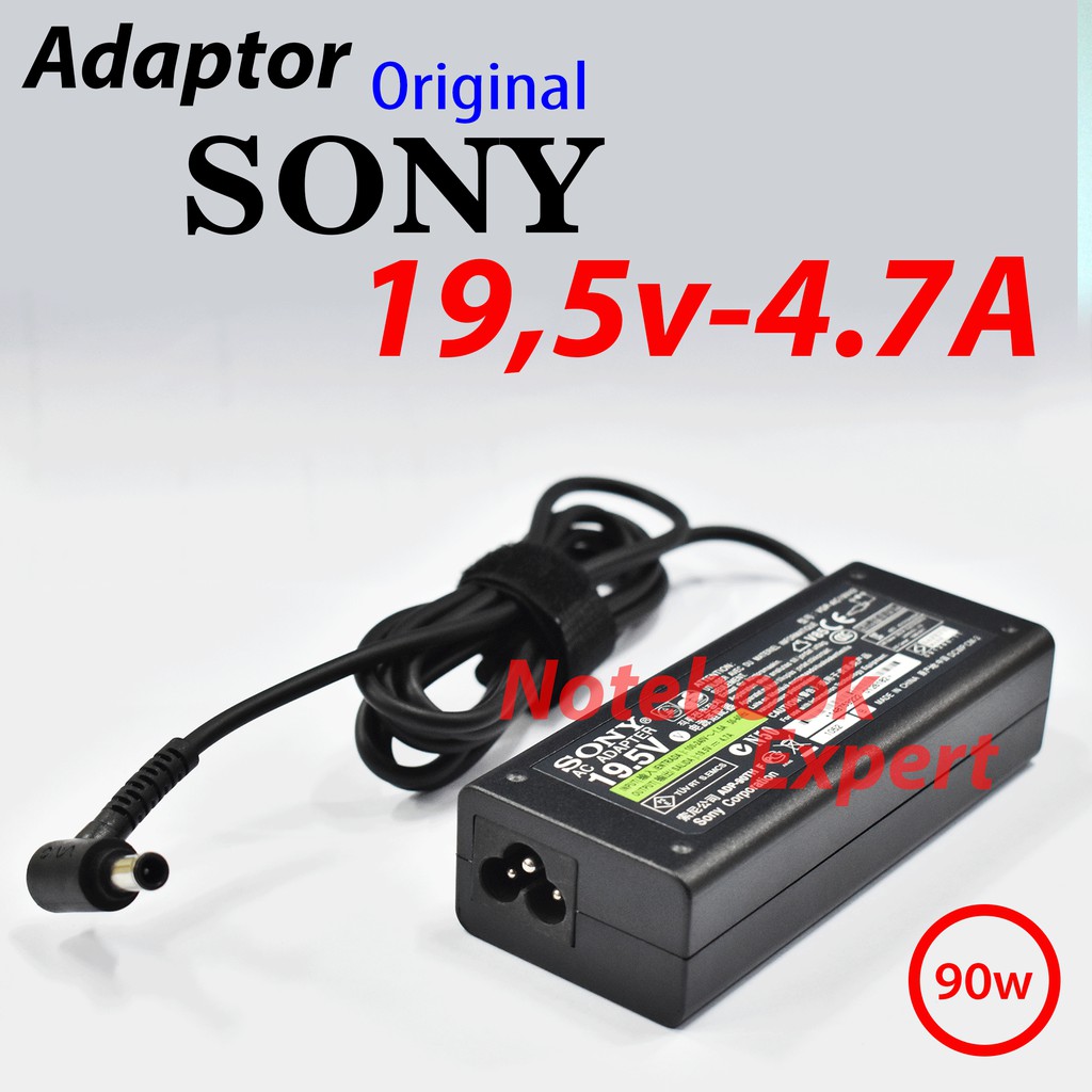 Jual Adaptor charger laptop Sony VAIO original. 19.5V 4.7A Jarum ...