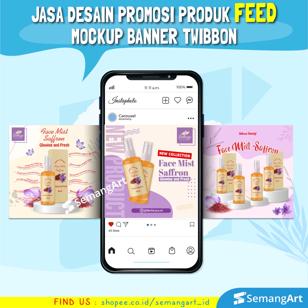 Jual Desain Promosi Produk Feed Story Twibbon Banner | Shopee Indonesia
