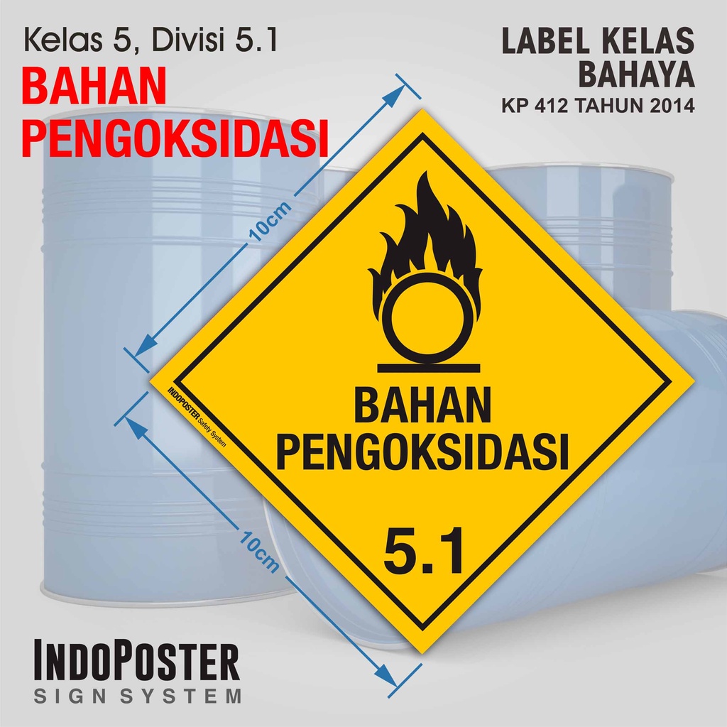 Jual Stiker Label Simbol B3 IATA Transportasi Kelas Material Bahaya ...