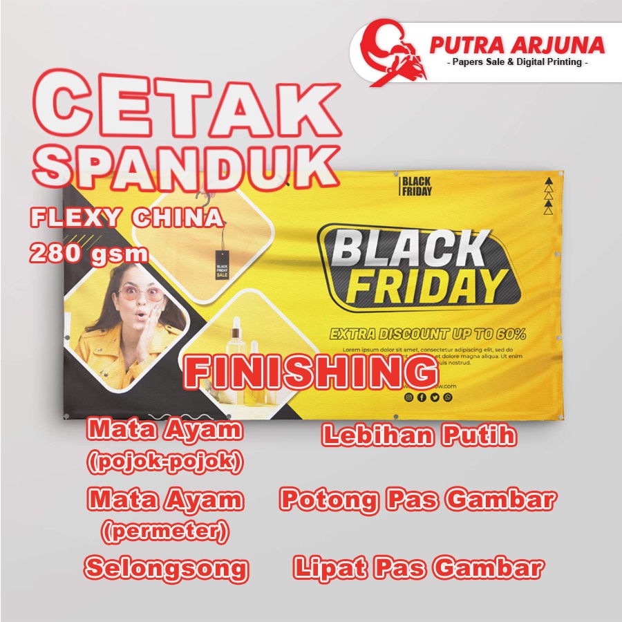 Jual CETAK SPANDUK / BANNER MURAH - FLEXY CHINA 280 GSM | Shopee Indonesia