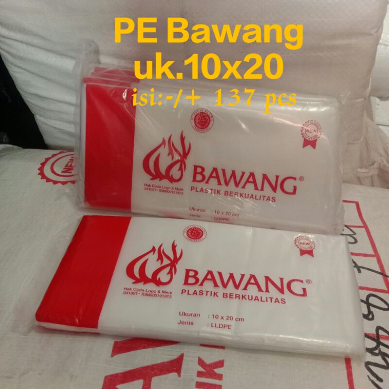 Jual PE BAWANG ( 1 bks ) uk.10x20 (¼kg), 12x25 (½kg), 15x30 (1kg) Plastik ES Minyak dan Gula ...