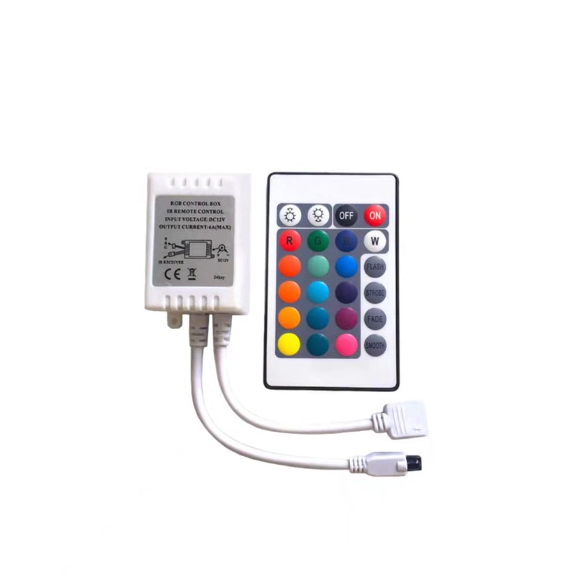 Jual CONTROLLER REMOTE 24key UNTUK LED STRIP RGB 4 PIN SMD 2835 3528 ...