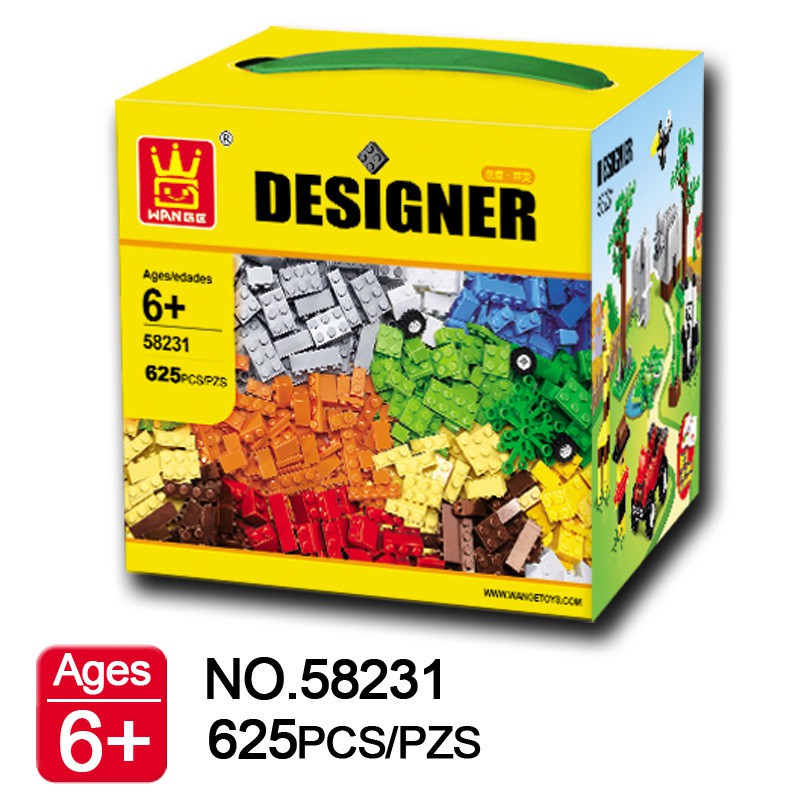Jual Mainan Anak Classic Wange Designer 58231 Blocks Klasik 625 Pcs ...