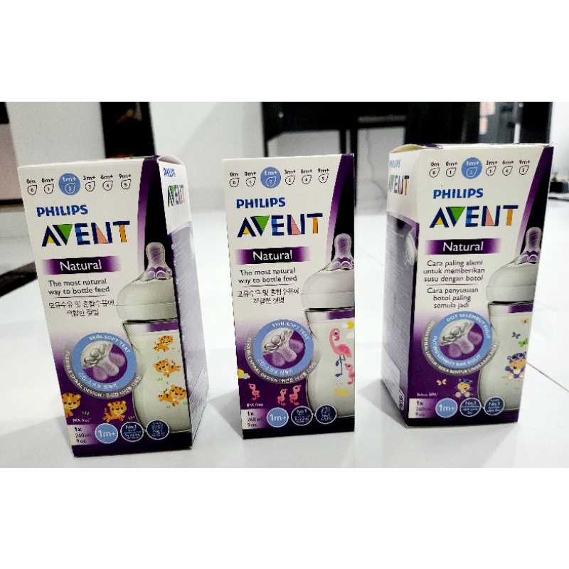 Jual Botol Susu Philips Avent Natural Teal 260ml Avent Wide Neck ...