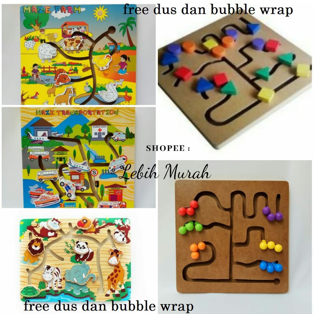 Jual [SNI] APE Maze Game Bulat Bentuk Peternakan Hewan Transportasi ...