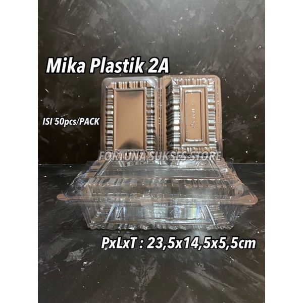 Jual ISI 50pcs - Mika Plastik 2a - Mika 2a - Box Nasi - Box Kue ...