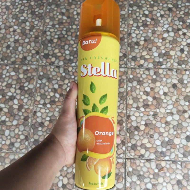 Jual STELLA AIR FRESHENER AEROSOL (SEMPROT) ORANGE WITH NATURAL OILS ...