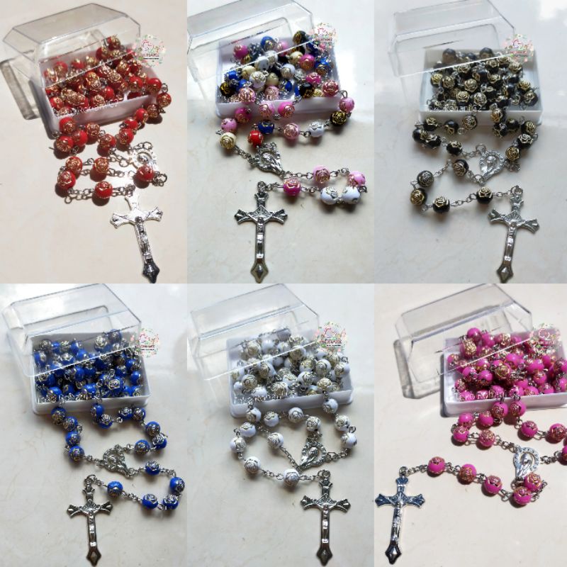 Jual Rosario Mawar Warna 8mm + Box - Rosario Mawar - Rosario Bulat ...