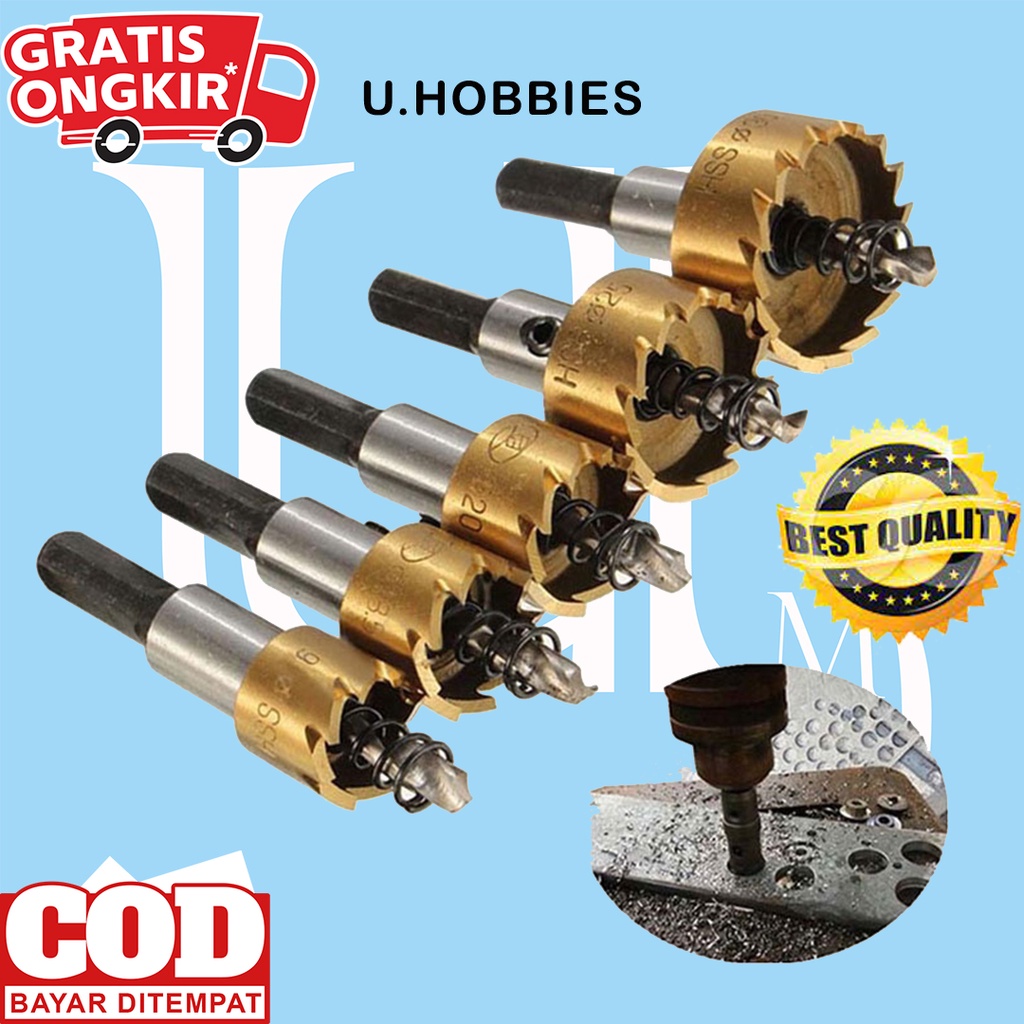 Jual Mata Bor Besi Lubang Plong holso Hole Saw ISI 5 PCS | Shopee Indonesia