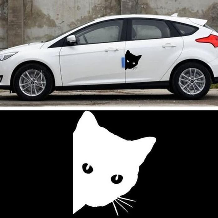 Jual Stiker Unik Mobil Kucing Hitam Cutting Sticker Black Cat perkakas ...
