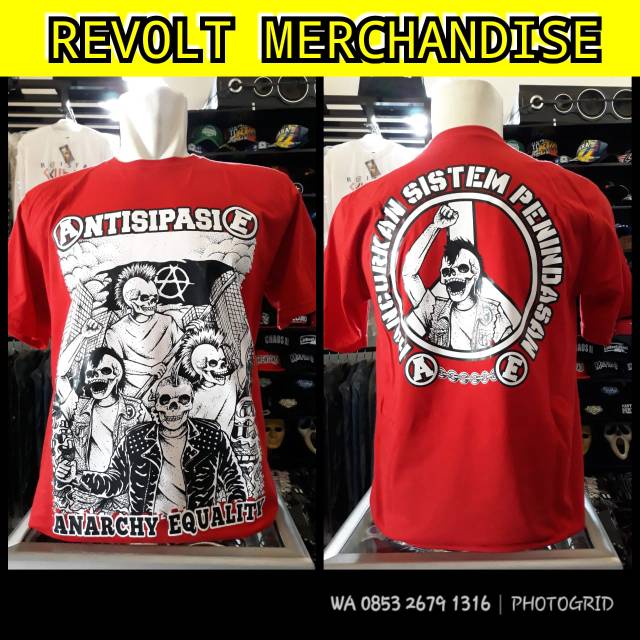 Jual T-shirt ANTISIPASIE (anarchy equality) | Shopee Indonesia