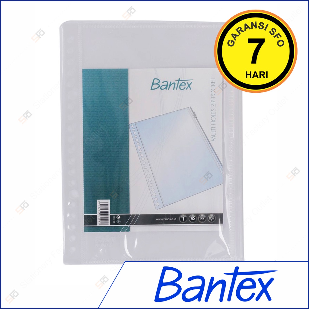 Jual Bantex Multiholes Zipper Pocket A5 PP - SFO Semarang Official ...