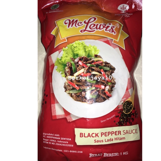 Jual McLewis saus lada hitam Mc Lewis Black Pepper Sauce 1kg | Shopee ...