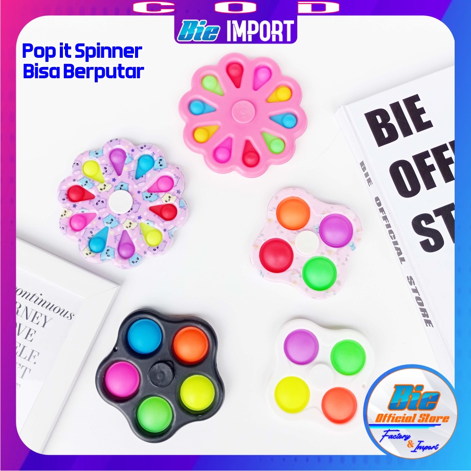 Jual Pop it Spinner Bisa Putar Motif Impor Best Seller | Shopee Indonesia