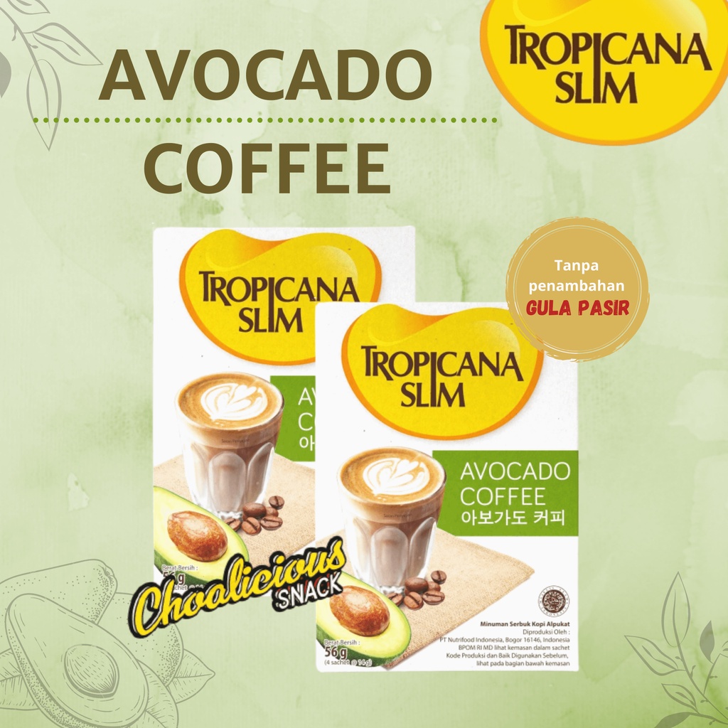 Jual TROPICANA SLIM Avocado Coffee - Kopi Susu Tanpa Gula Pasir Sachet ...