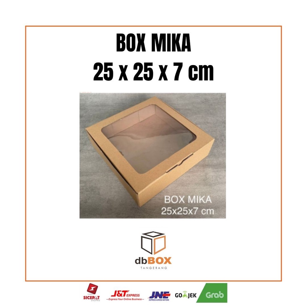 Jual BOX MIKA 25x25x7 cm | Box Die Cut dan Easy Usage | Box Kue Bolu ...