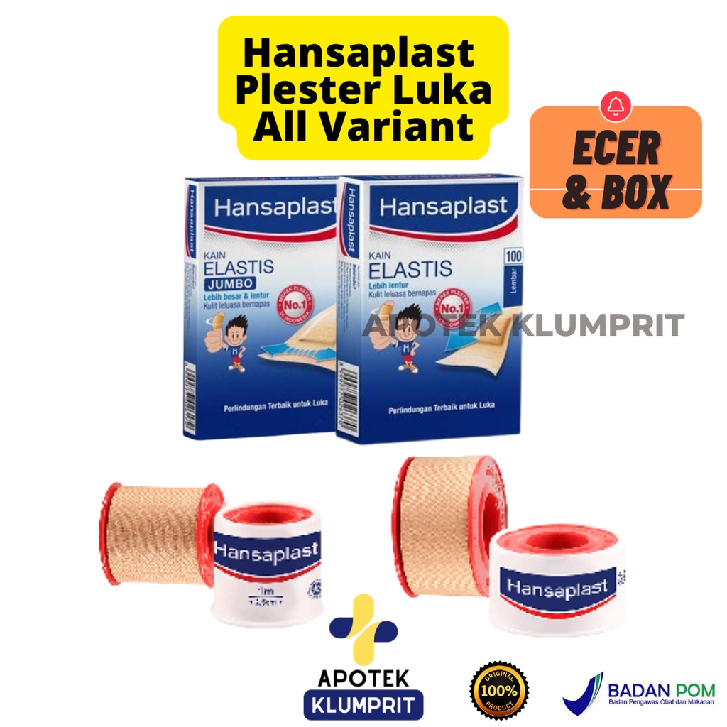 Jual HANSAPLAST / ROLL KAIN / ELASTIS / JUMBO / 1,25 CM X 1 M / 1,25 CM ...
